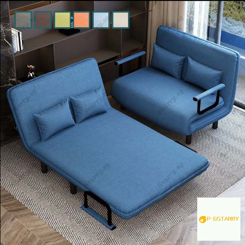 S·T Foldable Single Chair Sofa Multi-functional Folding Lazy Bed ...
