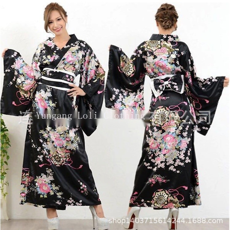 Japanese Traditional Ladies Formal Costume Yukata Anime Performance ...