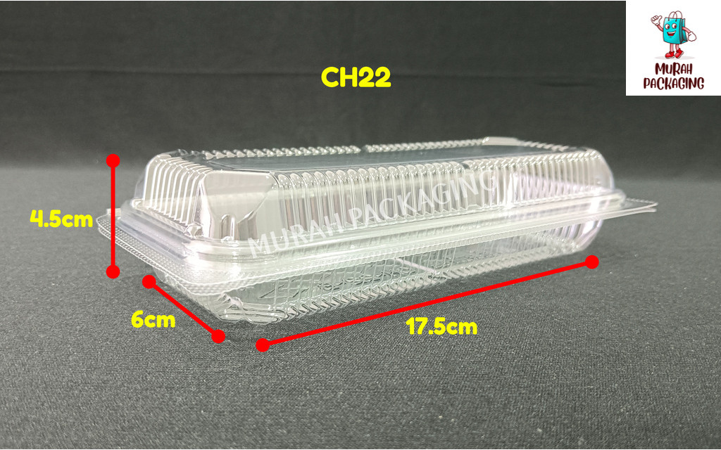 HIRO OPS CH22 Kuih Container with Lock / Plastic Clear Bakery Container ...