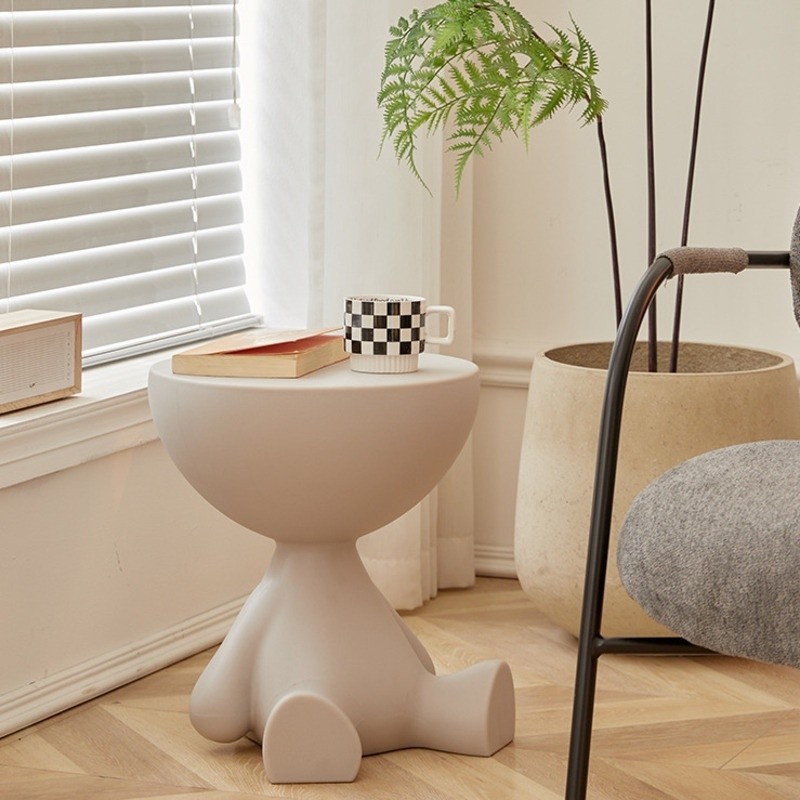 Side Table Cream Plastic Small Table Coffee Table Living Room INS ...