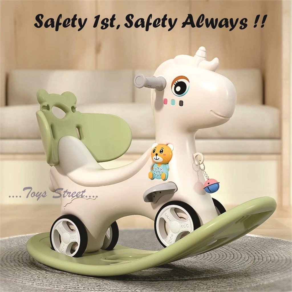 TOYS STREET (TS2315) 2 IN 1 CUTIE PONY ROCKING HORSE ROCKER AND ROLLER PUSH CAR | Shopee Singapore