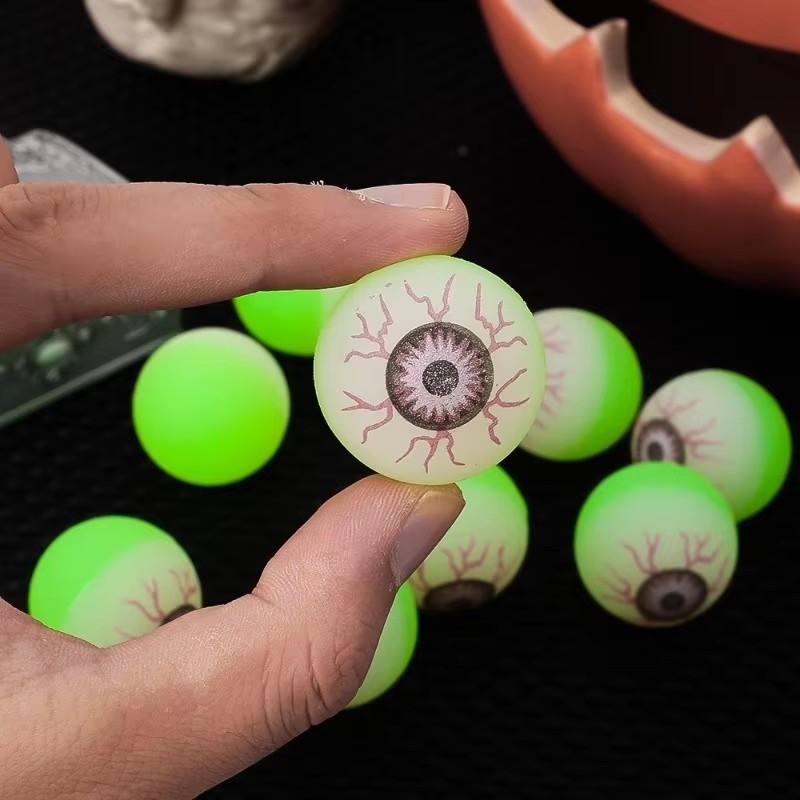 5/20PCS Halloween Glow in The Dark Eyeball Toys - Kids Gift Elastic ...
