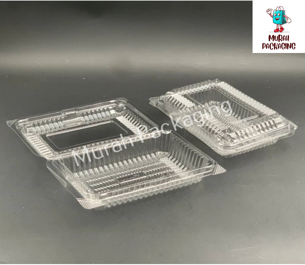 BENXON L02H Kuih Container with Lock (50pcs±) Disposable Plastic Clear ...