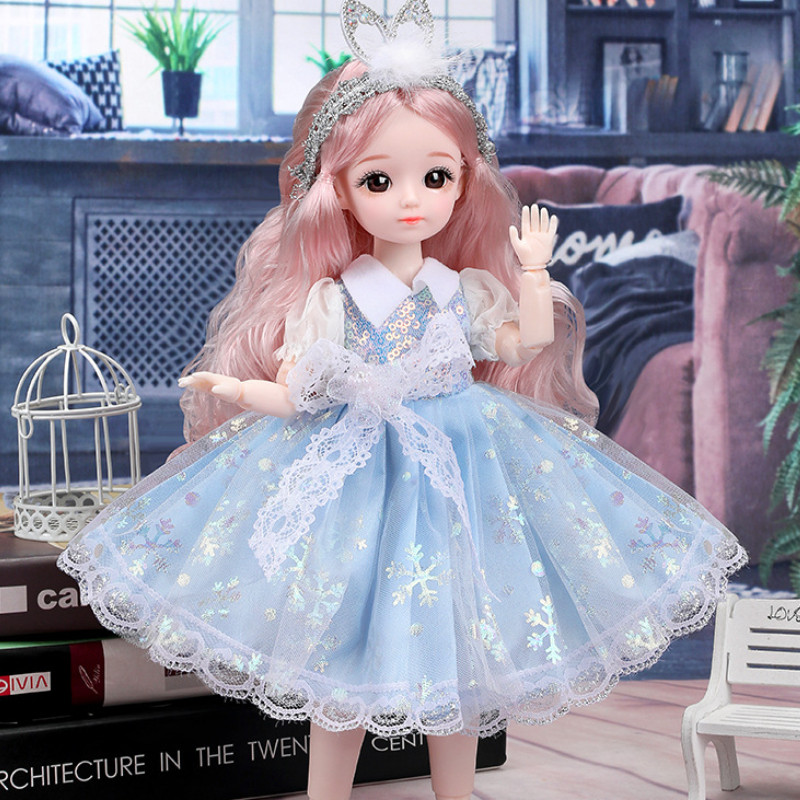 30cm Chubby Doll Cartoon Eyes 23 Joint BJD Girl Birthday Gift Toy Doll ...