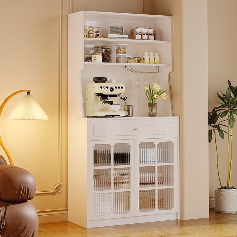 Solid Wood Kitchen Dining Cabinet Kitchen Storage Cabinet Microwave ...