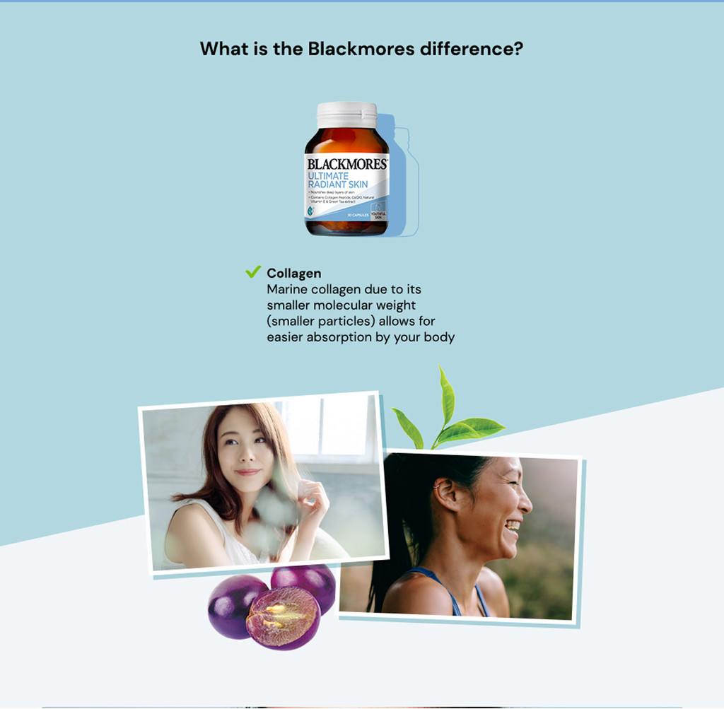 Blackmores Ultimate Radiant Skin (30s) – Reduces Fine Lines & Nourishes ...