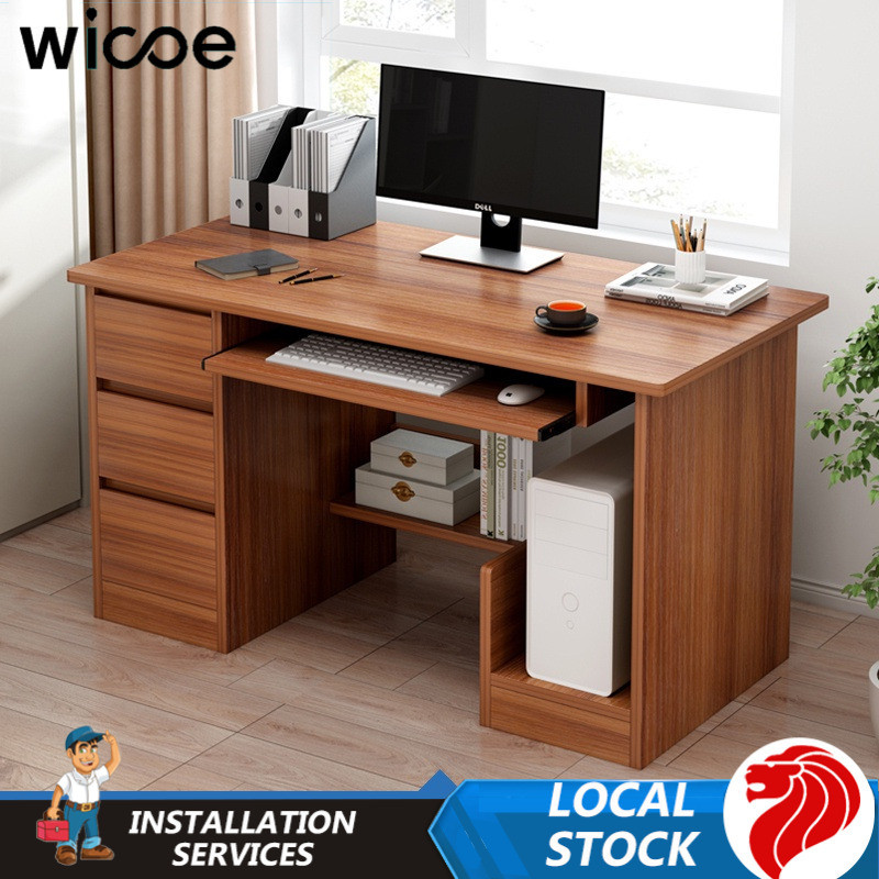 WICOE Desk Computer Table Simple Double Family Student Bedroom Writing ...