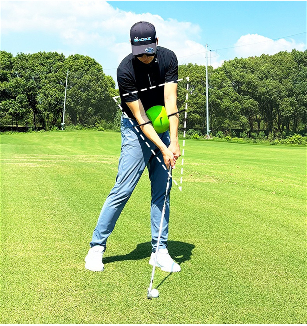 Golf Swing Trainer, Connecting PU Ball, Hold the Wrist Triangle ...