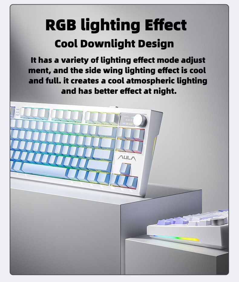 AULA S87Pro Mechanical Keyboard Customized 2.4g Wireless Three-mode ...