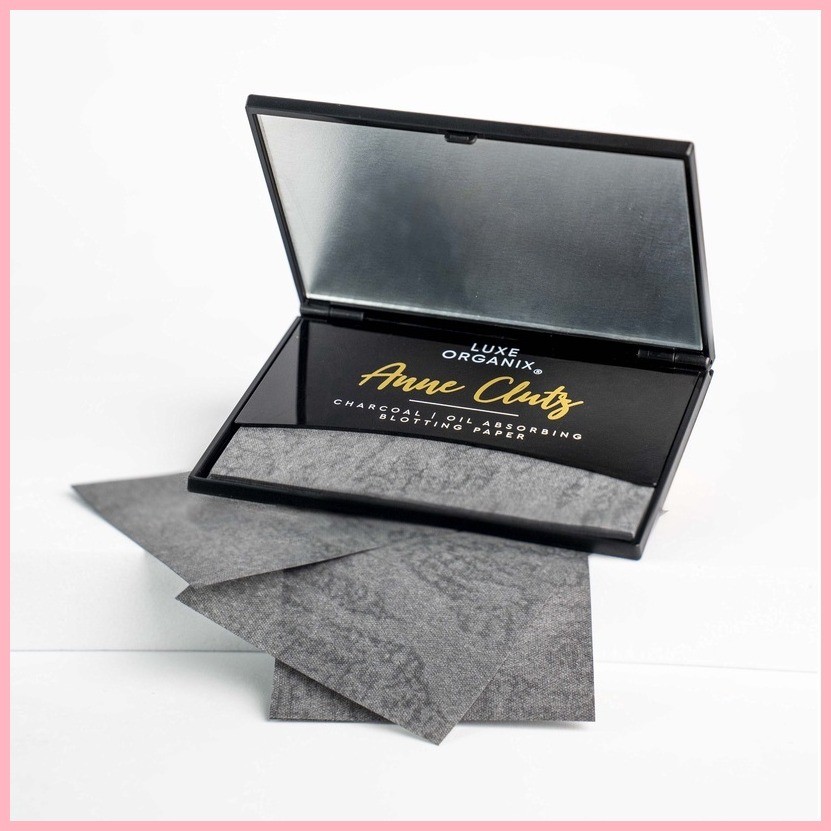 ¤ Anne Clutz x Luxe Organix Charcoal Blotting Paper with Compact Mirror ...