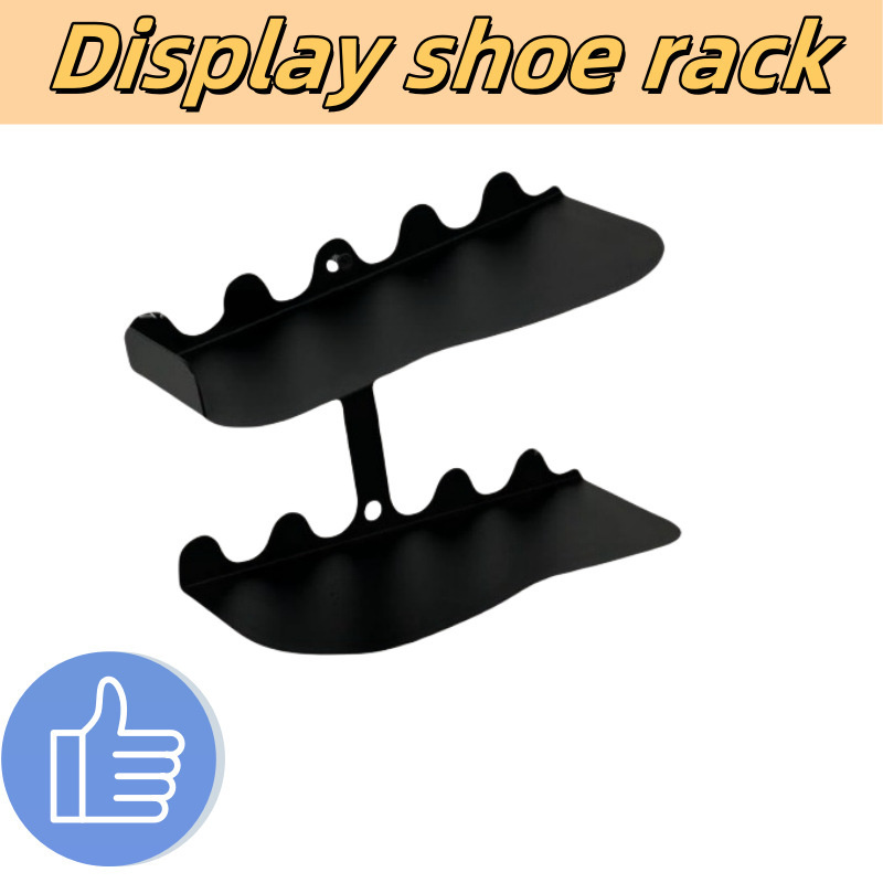 Wall mounted floating shoe display rack, H-shaped sturdy suspended shoe ...