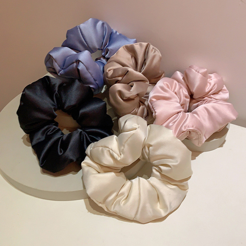 Morandi Color Scheme Fashionable Solid Color Hair Loop Tie Hair Curly ...