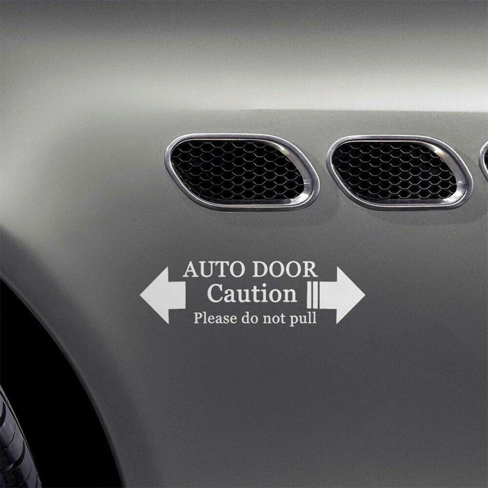 FSFO_1PC Automatic Auto Door Caution Please Do Not Pull Decal Car ...