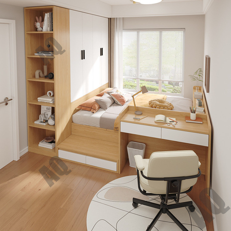 ZAQ Tatami Bed Closet Integrated With Desk Small Household Space-saving ...