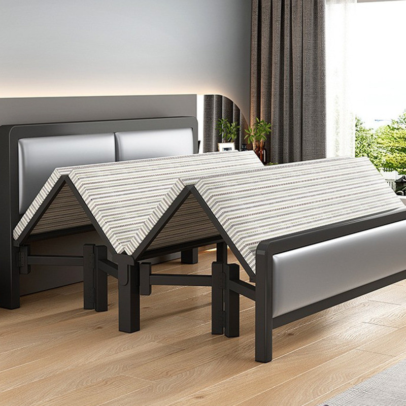 Folding Bed for Home Use, Double Bed for Rental House, Nap Bed, Simple ...