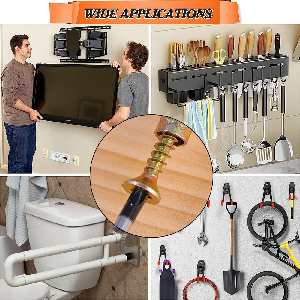 10 Sets Metal Tube Expansion Self Tapping Screw - Heavy Duty Steel Wall ...