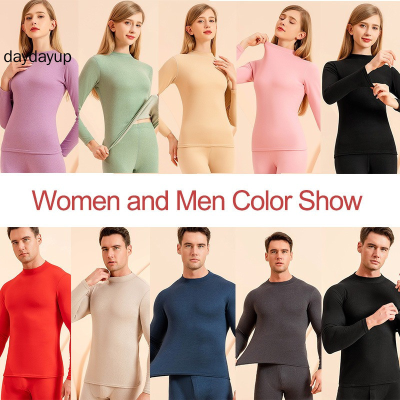 Autumn Winter Cashmere Silk Thermal Underwear Set for Women Men Long ...