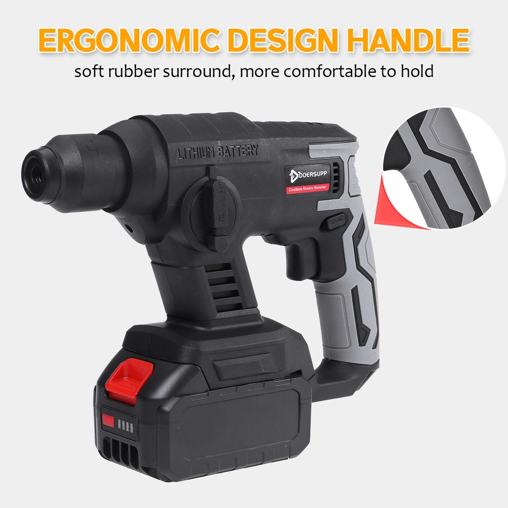 15000mAh Rechargeable Cordless Electric Rotary Hammer Multifunction ...