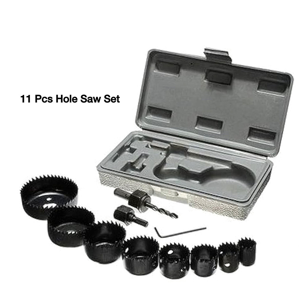 SG FAST DELIVERY 11Pcs HSS Hole Saw Set Drill Bit Holes Saws with Hex ...