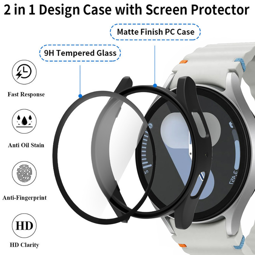 Case+Strap compatible for Samsung Galaxy Watch 7 40mm 44mm Silicone ...