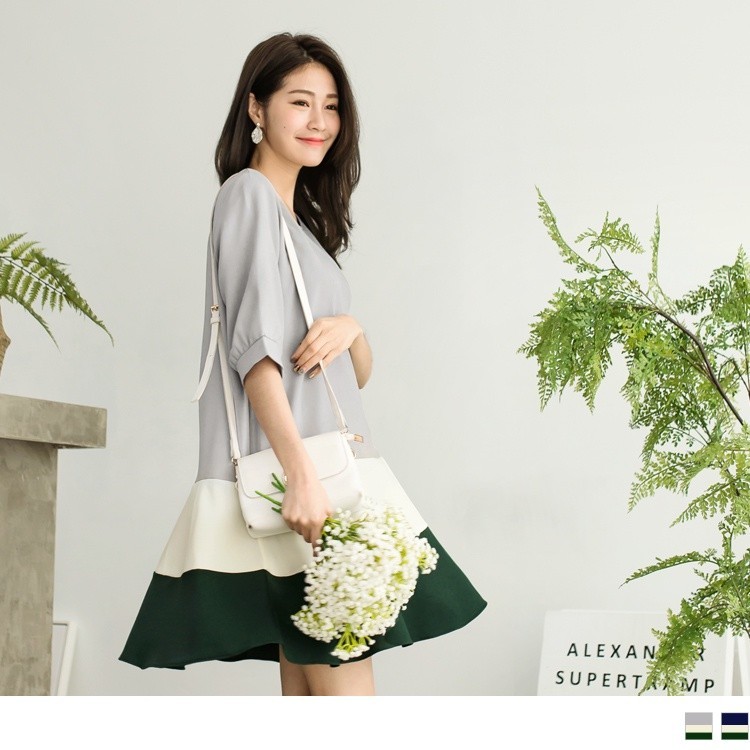 Weekend X Ob Design Casual Women Clothes Short Sleeve Colorblock Mini ...