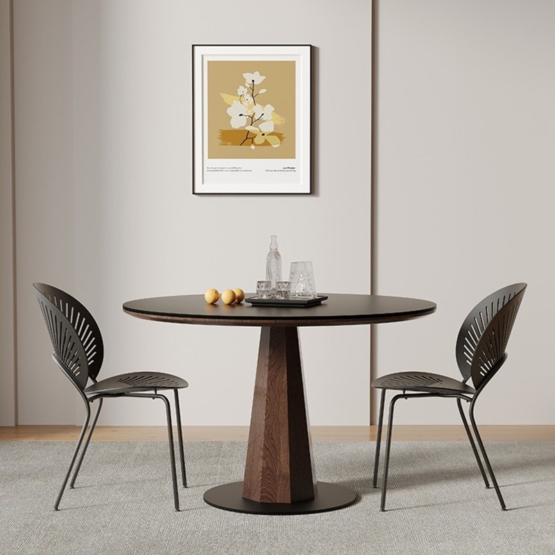 Black Walnut Color Dining Table Simple Japanese Style Household Small ...