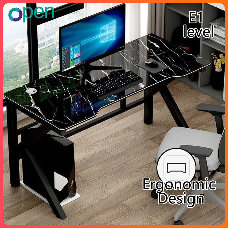 OP Computer Gaming Office Table Marble Pattern Nordic 120cm Simple ...