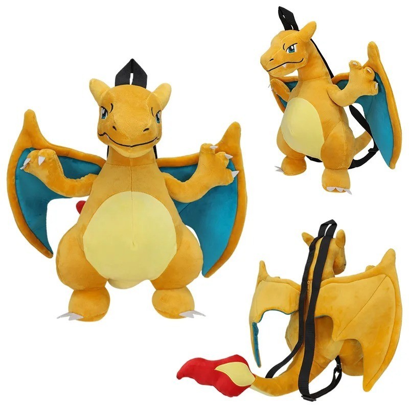 2025 Anime Pokemon Charizard Plush Doll Backpack Model Toy knapsack for ...