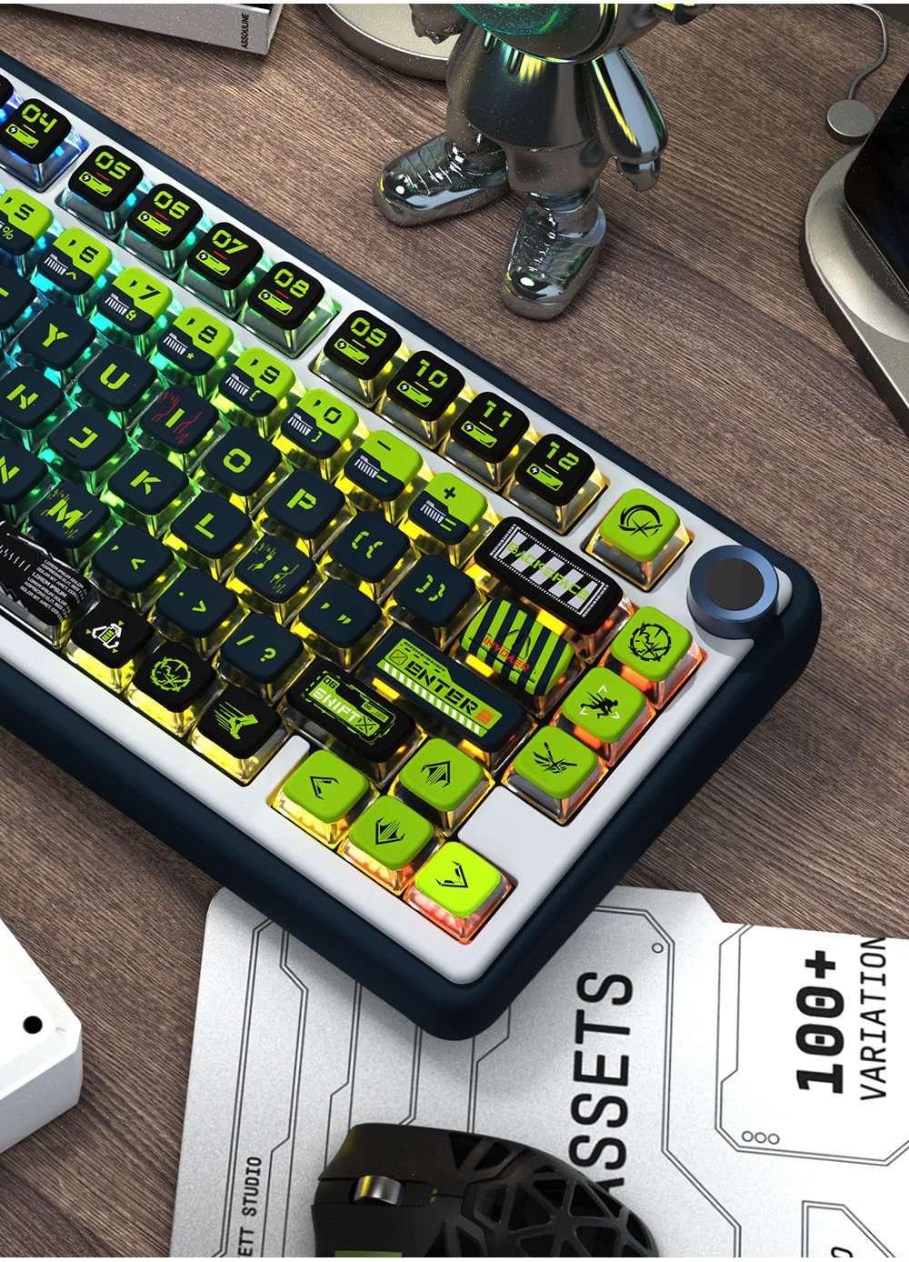 Ghostrunner Four Sided Shine Through Crystal Keycap MSA Profile ...