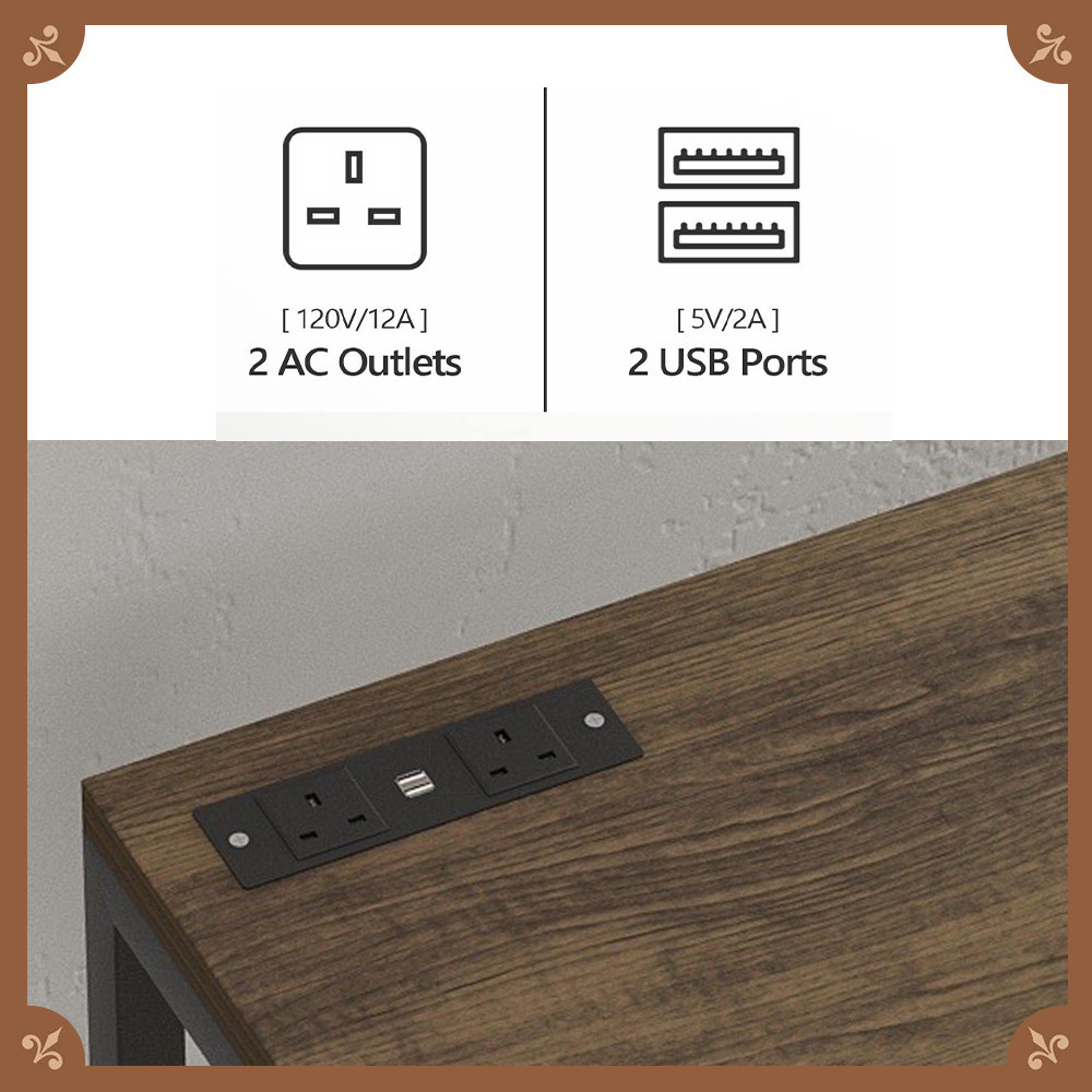 Encora Industrial Wooden Console Table Hallway Table Meja Konsol Meja ...