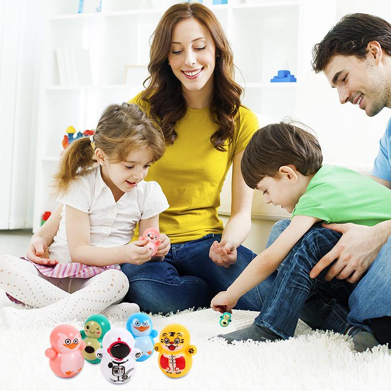 Mini Roly-poly Toys Cartoon Animals Multitype Tumbler Children's ...