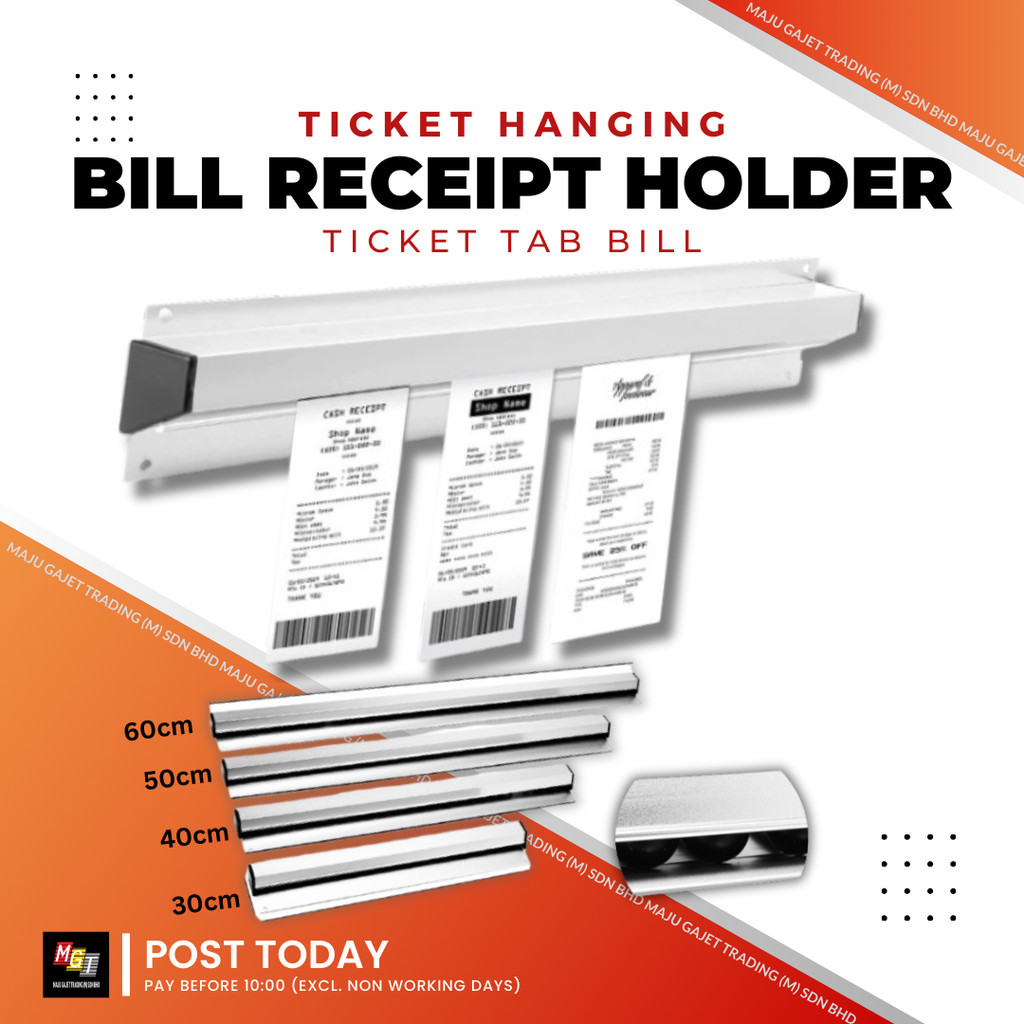 Receipt Holder Bar Receipt Hanging Rack Ticket Bill Tab Grabber Kitchen ...