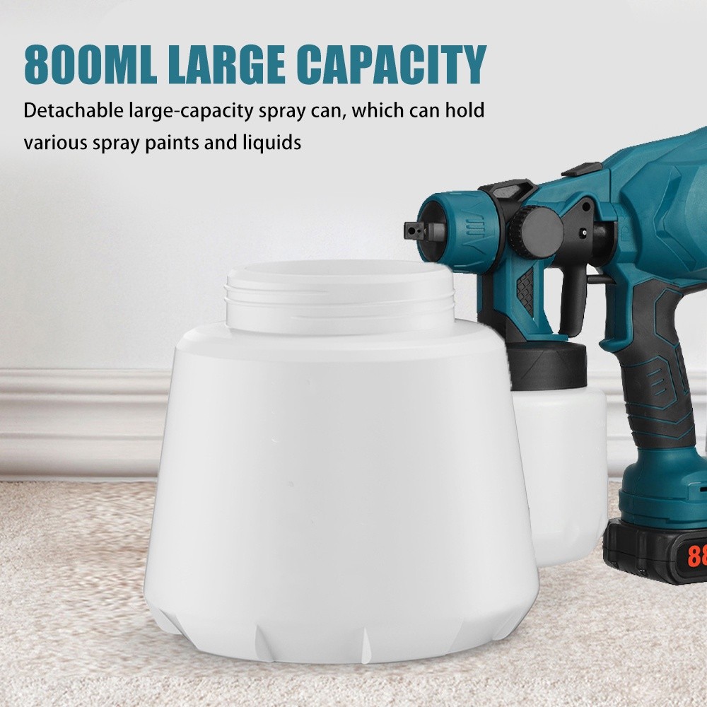 1500W Cordless Electric Spray Guns with 3Nozzle Flow Control Airbrush ...