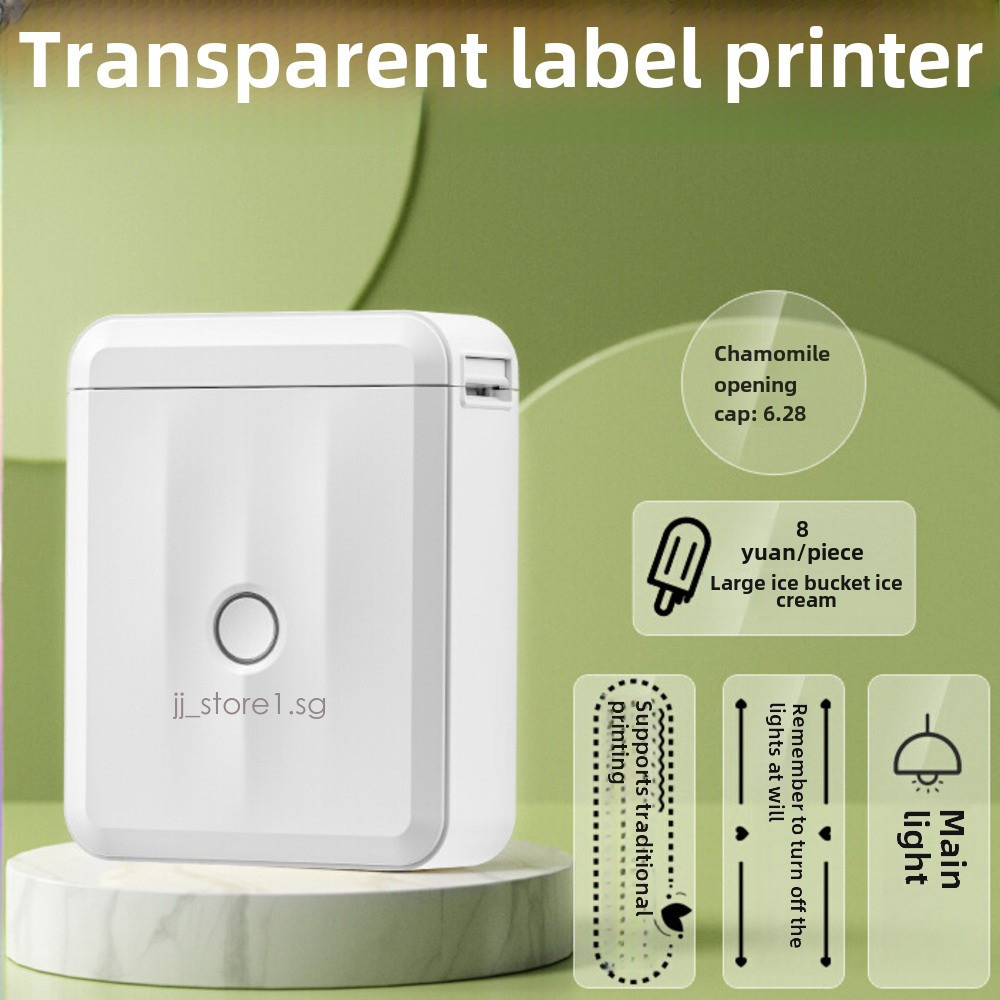 Jingchen D110 Transparent Label Printer Small Sticker Home Switch ...