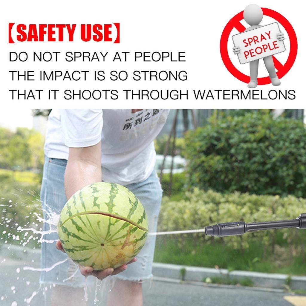 1800W 85Bar Electric Car Washer Cordless Water Jet High Pressure Car Wash GunsPortable Wash ...