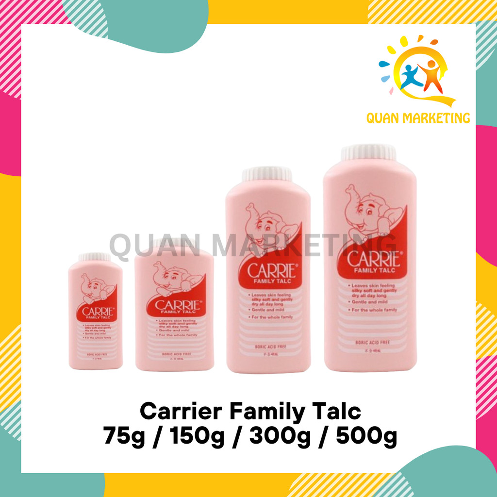 Carrie Family Talc Powder (75g / 150g / 300g / 500g) | Shopee Singapore