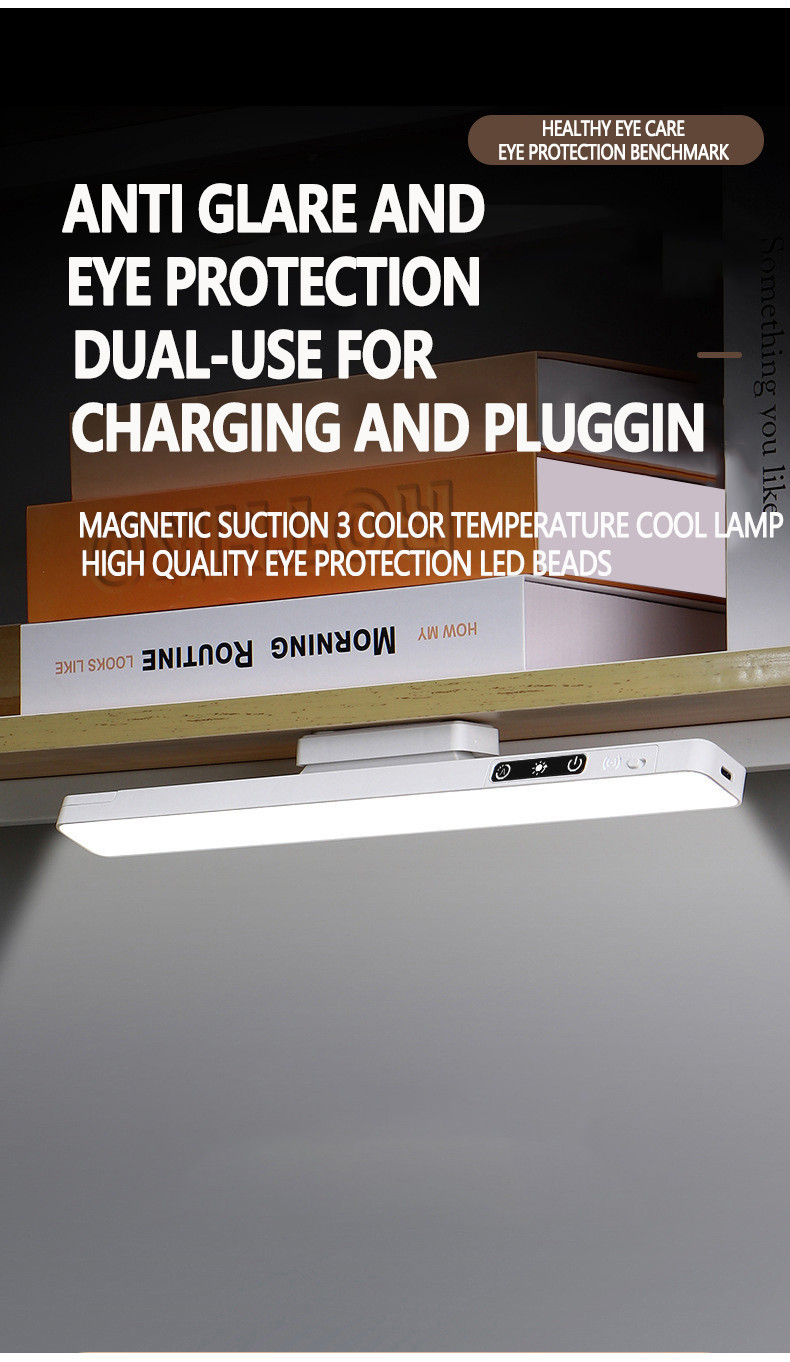 LED Eye Protection Desk Lamp Magnetic Charging Dormitory Lamp Three ...