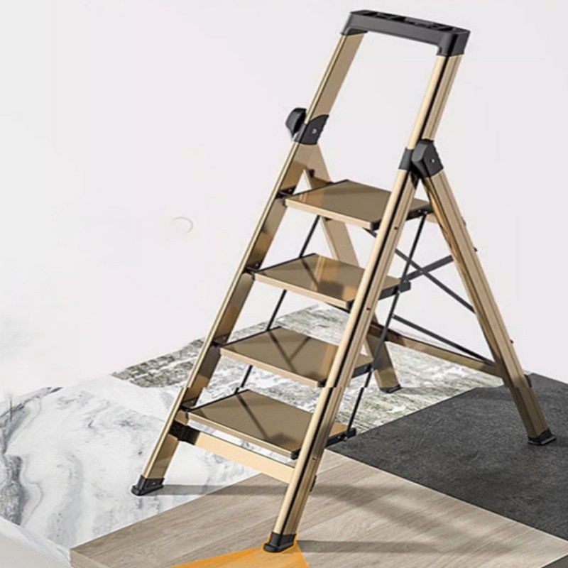 Folding Ladder Scalable Ladder Aluminum Alloy Stair Indoor ...