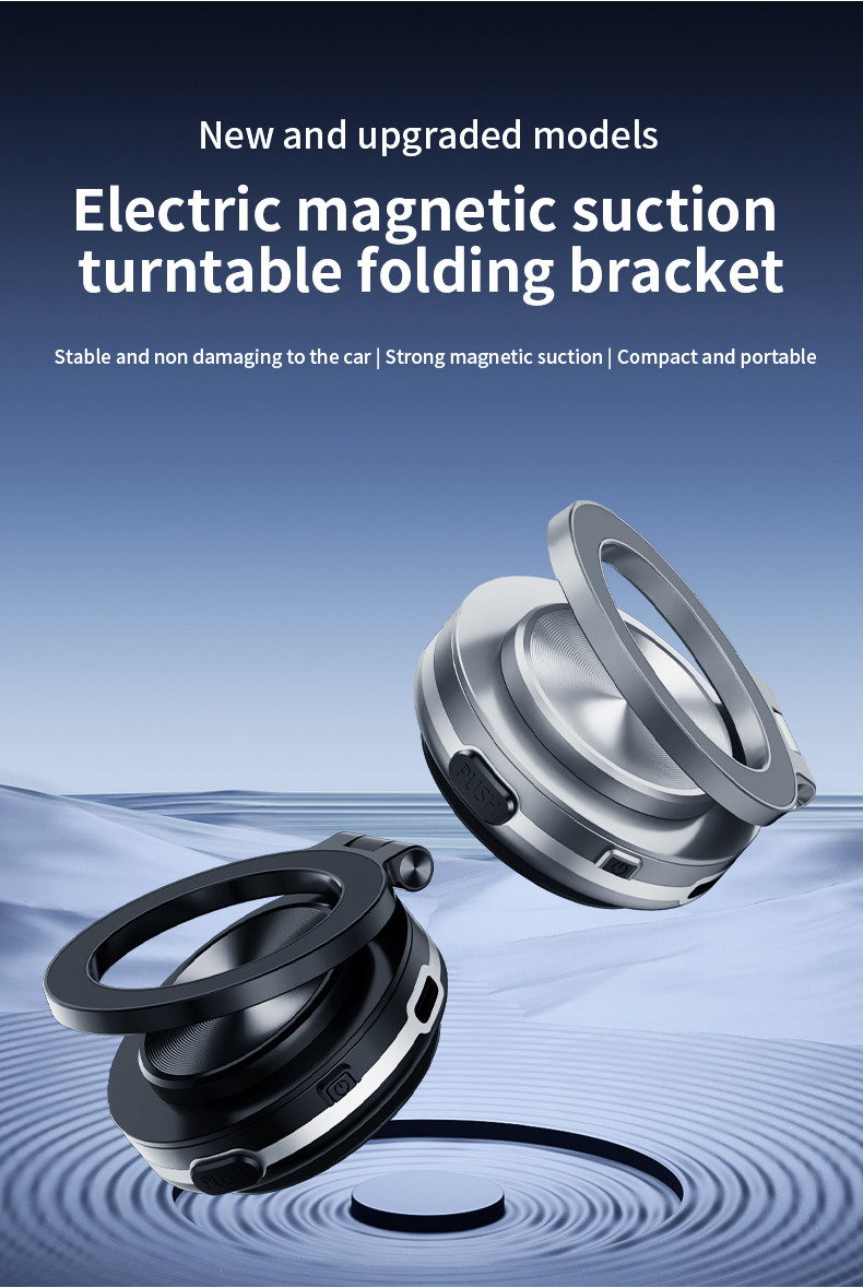 Vacuum Magnetic Car Mount Phone Holder Suction Cup 360° Rotation Swivel ...