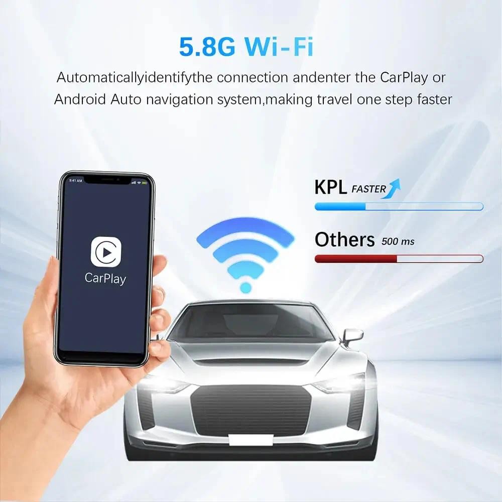 Wireless Carplay Android Auto Adapter 2 in 1 Mini Box Plug&Play CarPlay AI Box BT WiFi for Wired ...
