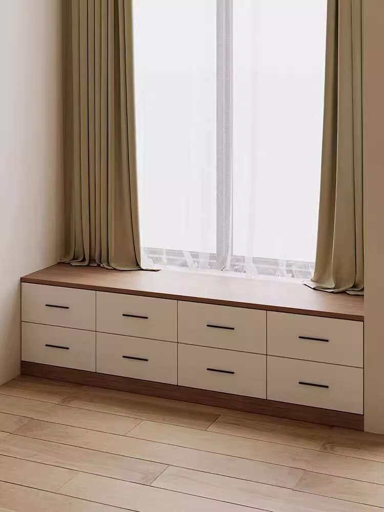 Solid Wood Bay Window Cabinet Drawer Chest Low Cabinet Floor Cabinet ...
