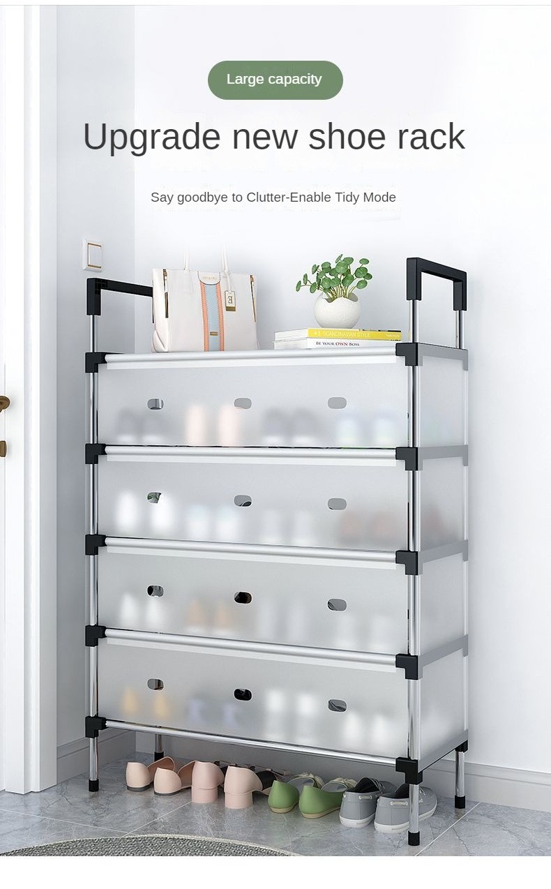Simple Multi-Layer Shoe Rack Household Anti-dust Storage Shoe Cabinet ...