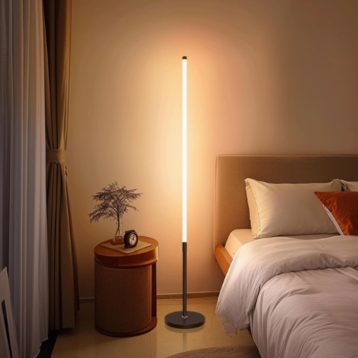 Floor Lamp Simple Nordic LED Living Room Bedroom Vertical Table Lamp ...