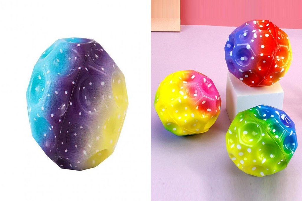 Super Bouncy Balls for Kids Moon Space Balls for Kids Led Light-up Moon ...