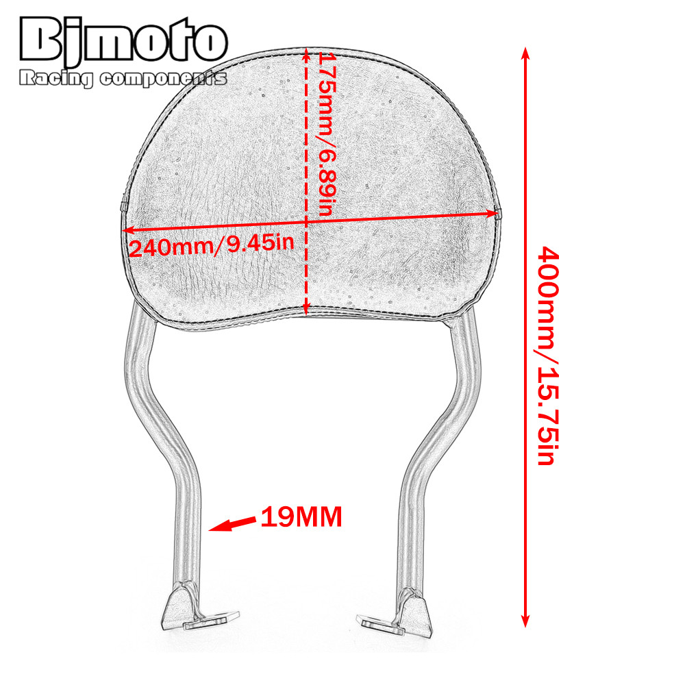Rear Back Rest Mount Hardware Passenger Backrest Fits For Royal Alloy ...