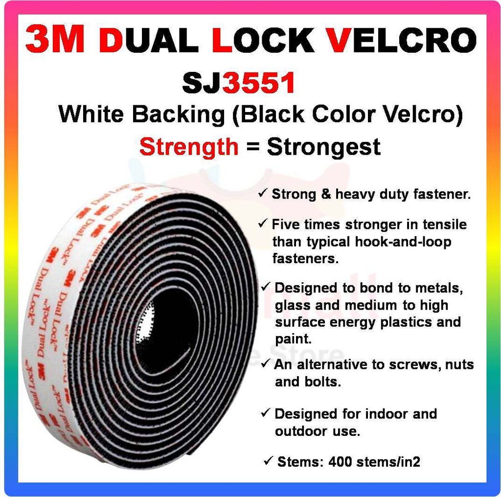 3M SJ3551 SJ3560 SJ4570 Dual Lock Heavy Duty Velcro Tape Adhesive ...
