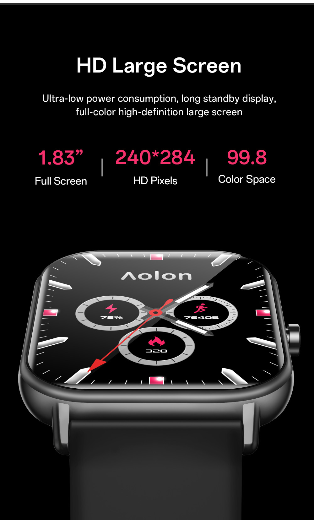 Aolon GTS Ultra Smart Watch Electroplated Case Bluetooth Sleep Health ...