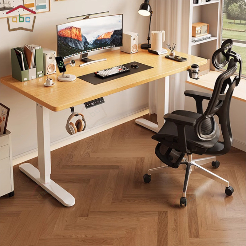 ABC Electric Height Adjustable Ergonomic Standing PC Computer Gaming Desk Office Table | Shopee ...