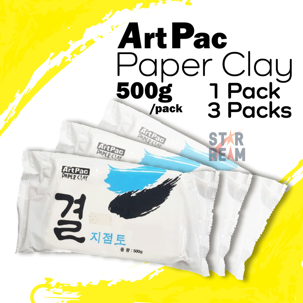 Artpac 500g Paper Clay (White) Air Hardening Clay/Sculpting/Modelling ...