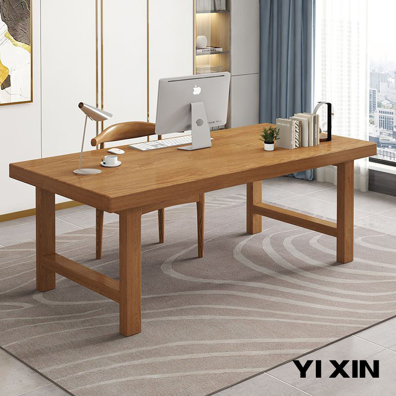 YIXIN Solid Wood Dining Table Office Desk Computer Desk Study Desk ...